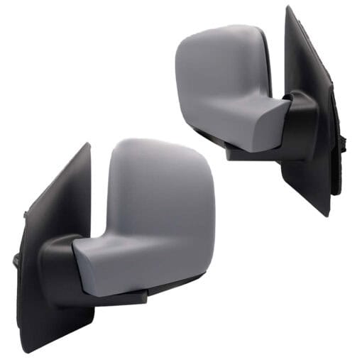 VW T5 Electric Primed Wing Mirror Pair - Shore Vans